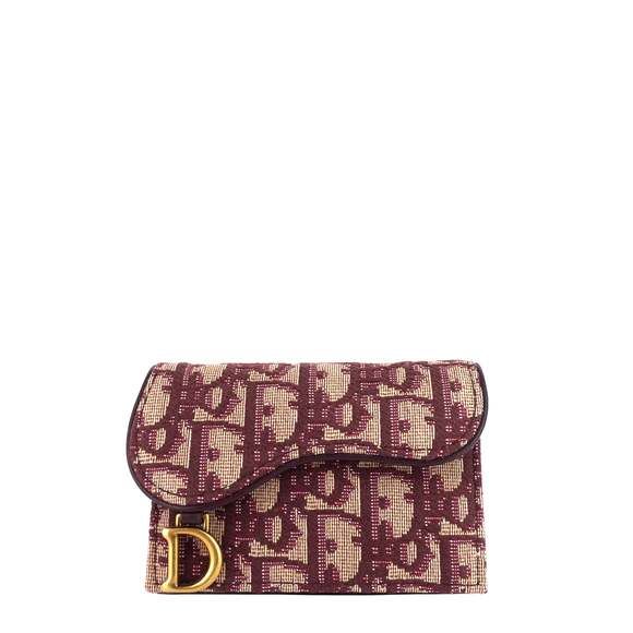 Dior | Bags | Dior Saddle Lotus Dior Oblique Jacquard Wallet | Poshmark
